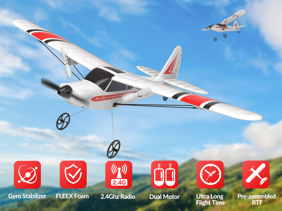 VOLANTEXRC 2CH Sport Cub RC Plane for Beginners