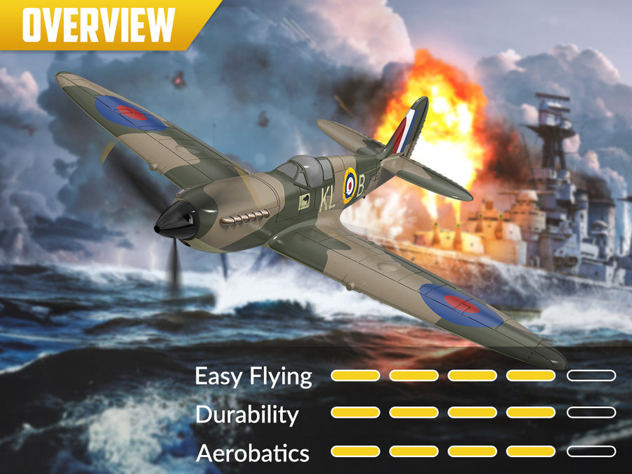 Spitfire Warbird RC Airplane with Gyro VOLANTEXRC Official - EXHOBBY