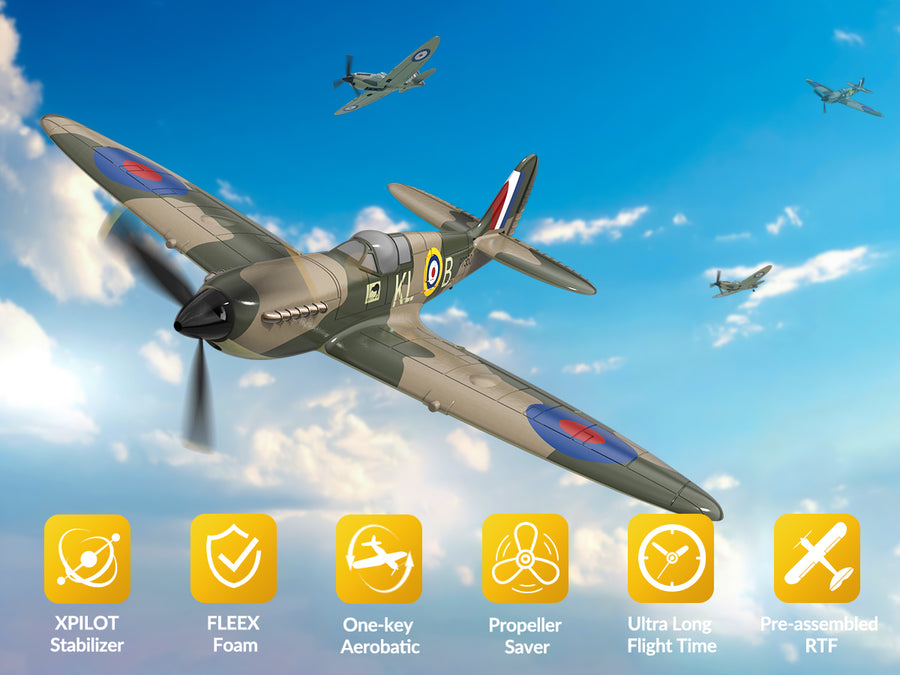 Spitfire Warbird RC Airplane with Gyro VOLANTEXRC Official - EXHOBBY