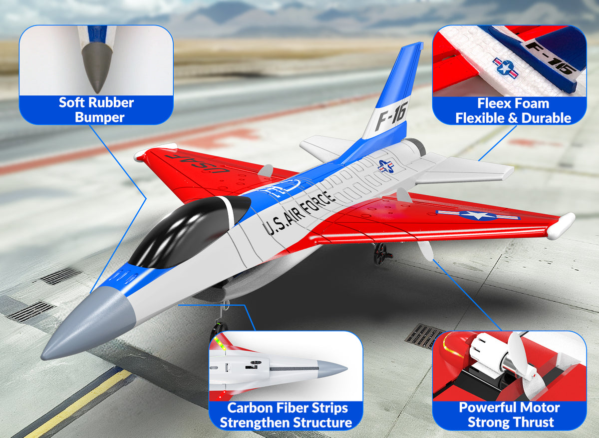 VOLANTEXRC RC Fighter Jet F16 Falcon with Cool Lights