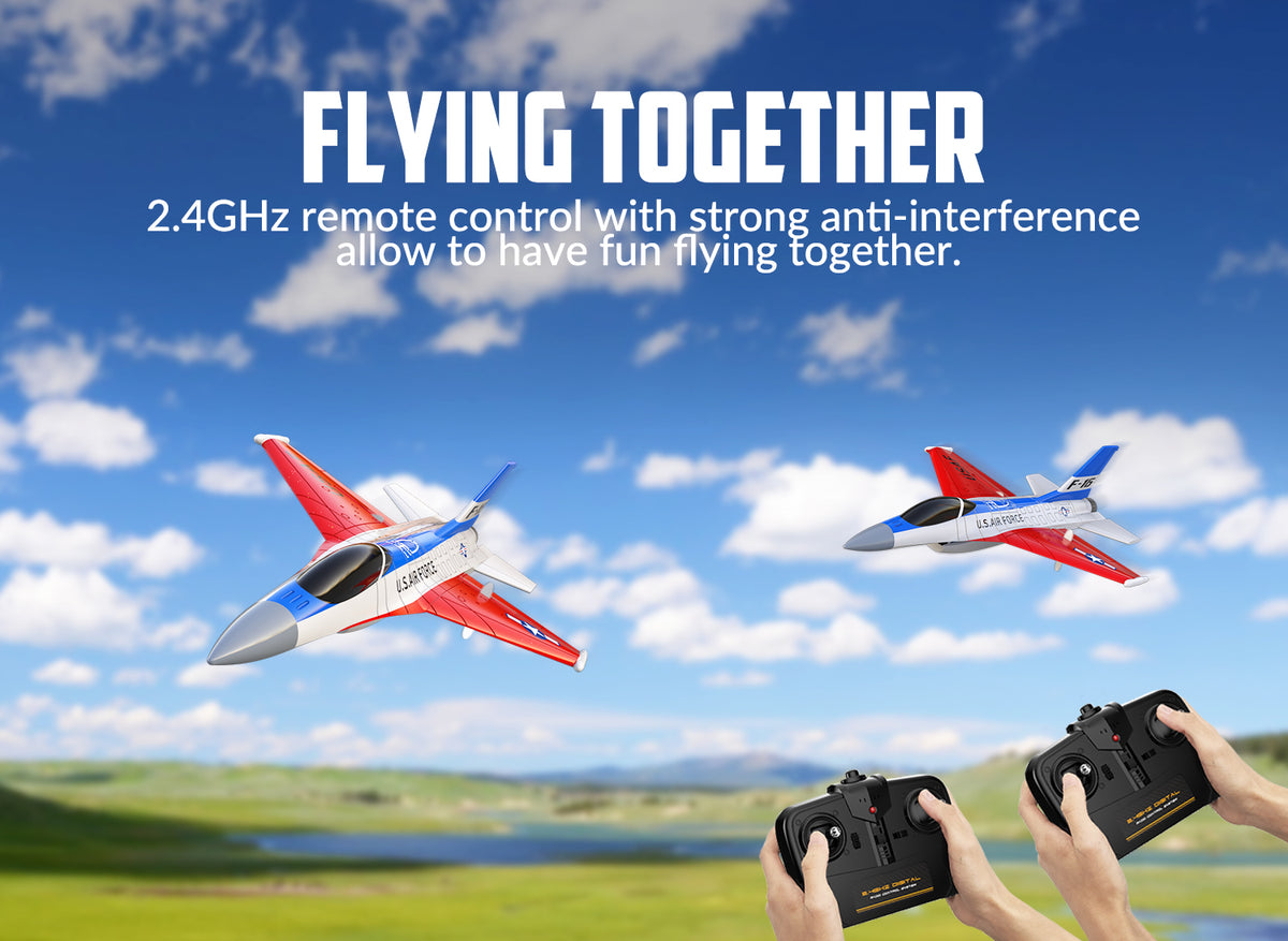 VOLANTEXRC RC Fighter Jet F16 Falcon with Cool Lights