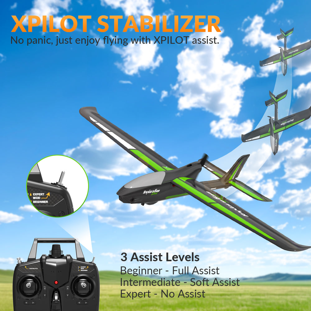 VOLANTEXRC Ranger 600S 4CH Remote Control RC Glider - EXHOBBY