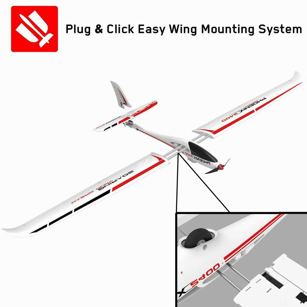 Phoenix 2400 5-CH RC Glider with 2.4M Wingspan
