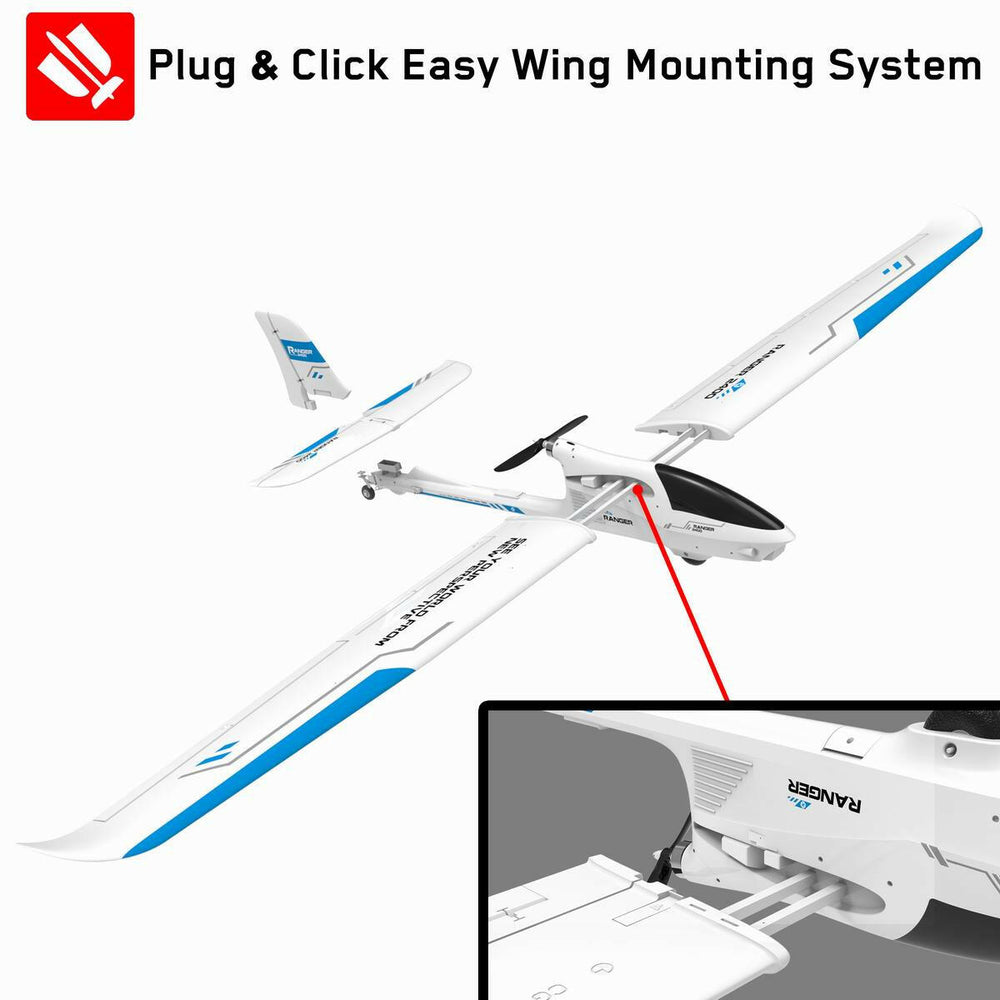 Huge RC Plane Ranger 2400 5CH FPV RC Glider with 2.4M Wingspan