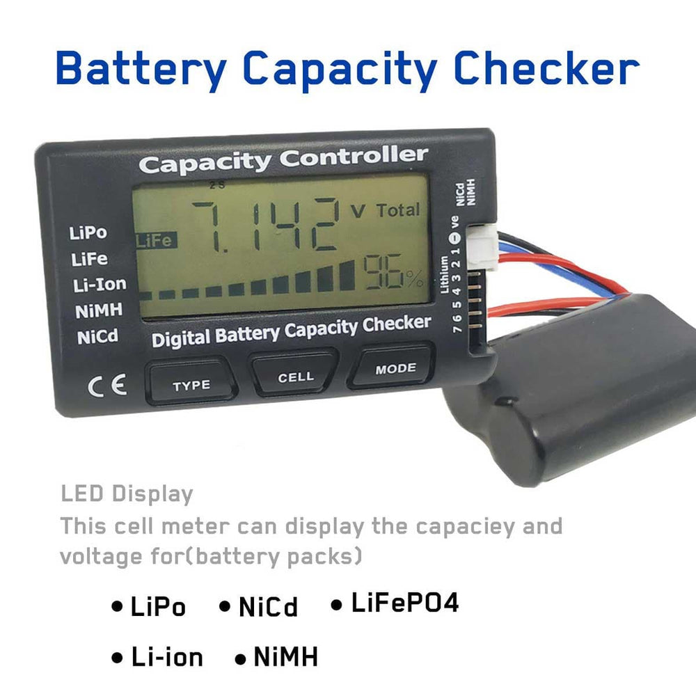 RC CellMeter-7 Battery Checker for LiPo/LiFe/Li-ion/NiMH/NiCd